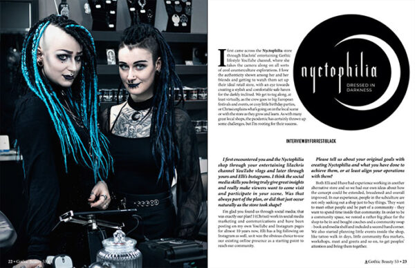 Gothic Beauty Magazine Print Edition Subscription (Issues 53, 54, 55 ...